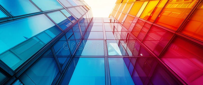 Vibrant Color Gradient Abstract Architecture Background Generated by AI ...