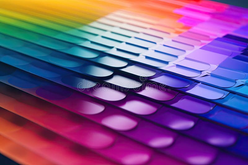 Vibrant Color Palette and Gradient on a Smooth, Clean Surface Stock ...