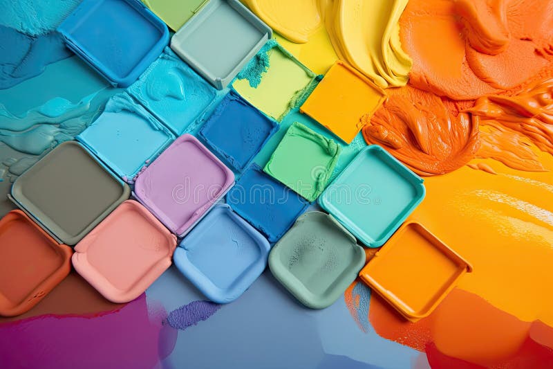 Vibrant Color Palette with Mix of Warm and Cool Shades Stock Image ... Vibrant Color Palette with Mix of Warm and Cool Shades Stock Image ...