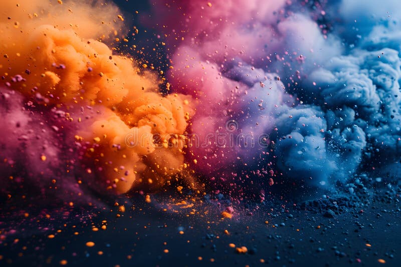 Vibrant Color Powder Explosion - Abstract Background for Design ...