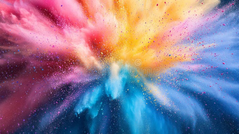Vibrant Color Powder Explosion Background Stock Illustration ...