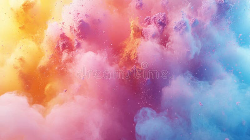 Color Powder Burst Frame, Colored Splash, Colorful Explosion and Frame ...