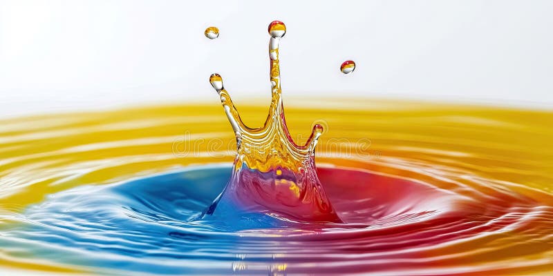 Vibrant Color Splash Abstract Water Drop Background Stock Illustration ...