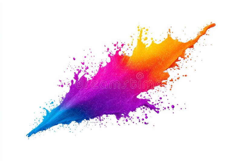 Vibrant Color Splash a Dynamic of a Colorful Paint Splash Exploding ...