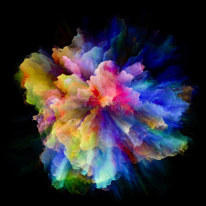 Vibrant Color Splash Explosion Stock Illustration - Illustration of ...
