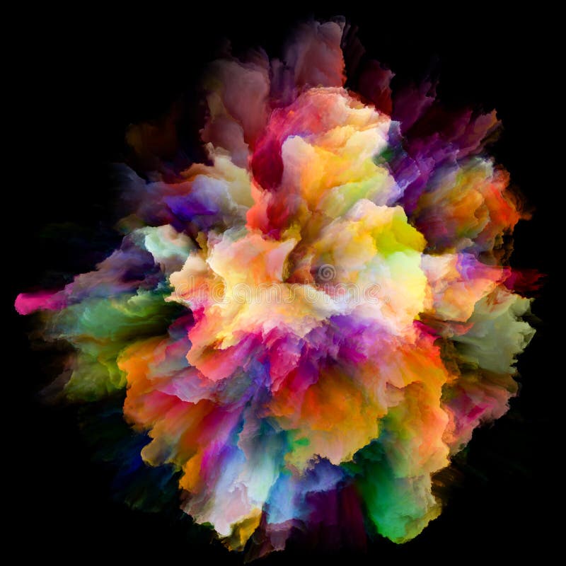 Vibrant Color Splash Explosion Stock Illustration - Illustration of ...