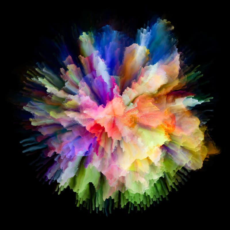 Vibrant Color Splash Explosion Stock Illustration - Illustration of ...