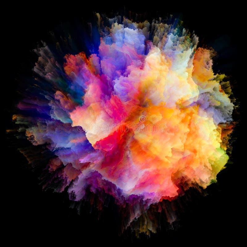 Vibrant Color Splash Explosion Stock Illustration - Illustration of ...