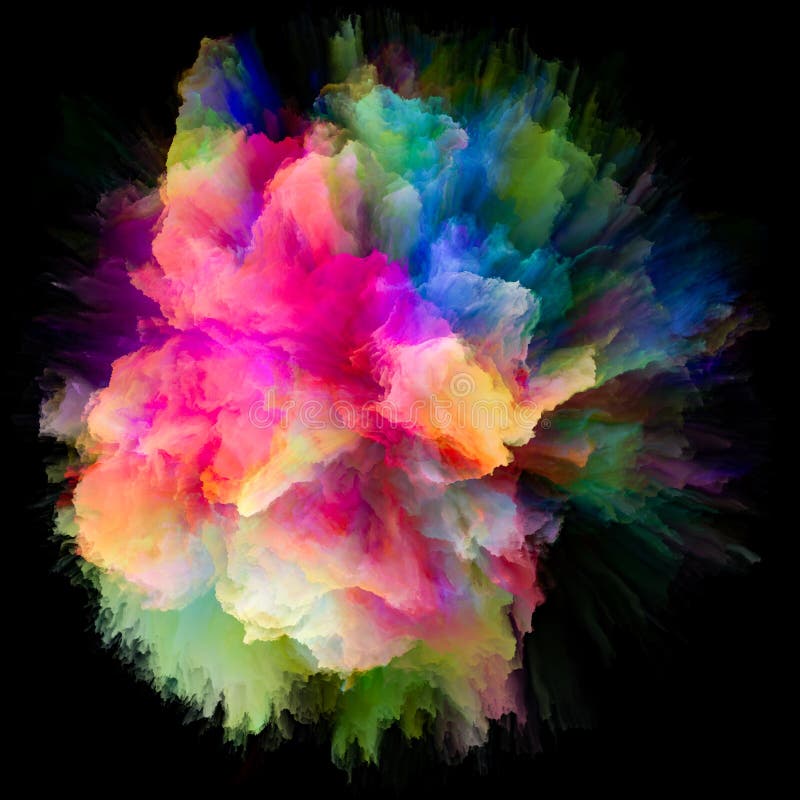 Vibrant Color Splash Explosion Stock Illustration - Illustration of ...