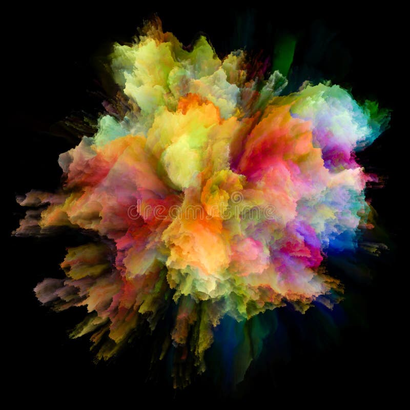 Vibrant Color Splash Explosion Stock Illustration - Illustration of ...