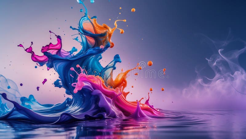 Vibrant Color Splash in Motion Stock Illustration - Illustration of ...