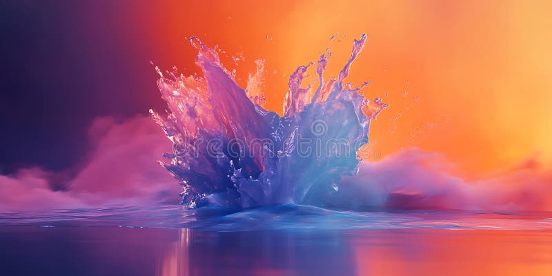 Vibrant Color Splash Stunning Abstract Background Image Stock ...
