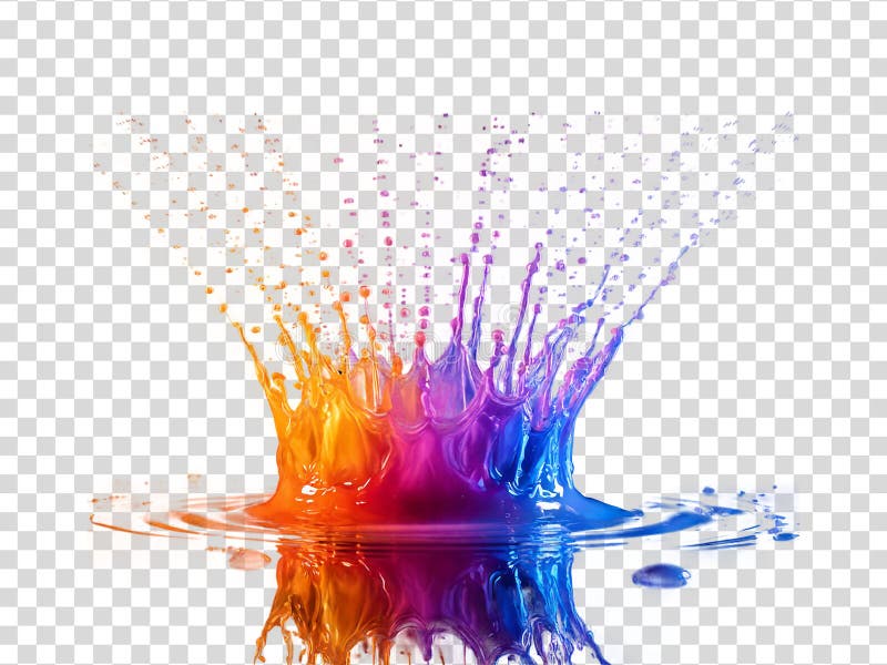 Vibrant Color Splash: a Symphony of Hues in Motion Stock Illustration ...