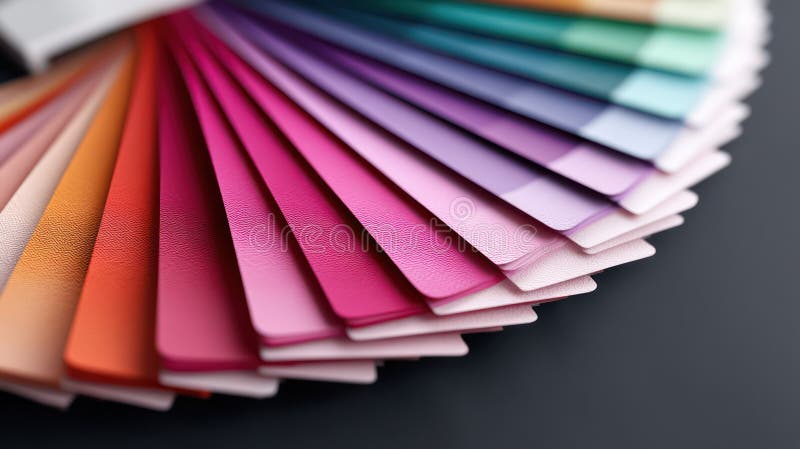 Vibrant Color Swatch Fan Deck Samples Close Up Background Stock Photos ...