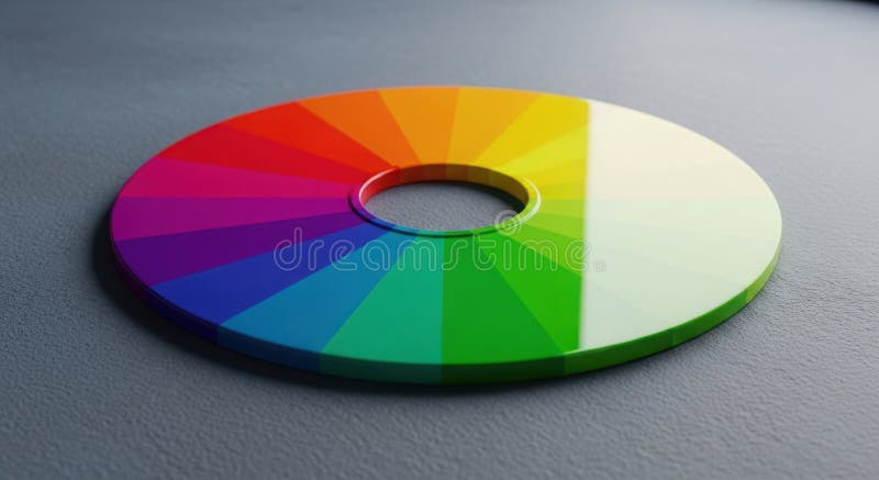 Vibrant Color Wheel with Subtle Gradient Transition Showing Hue ...
