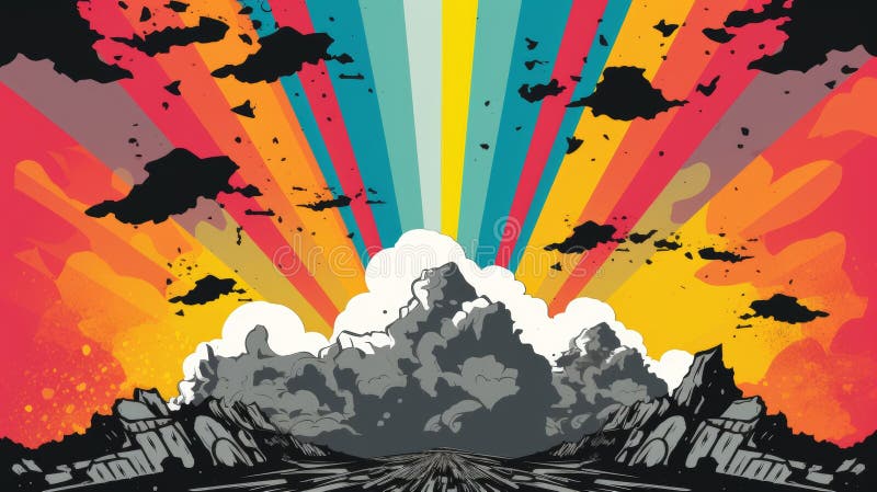 Vibrant Colored Background with Enhanced Light Rays for a Striking ...