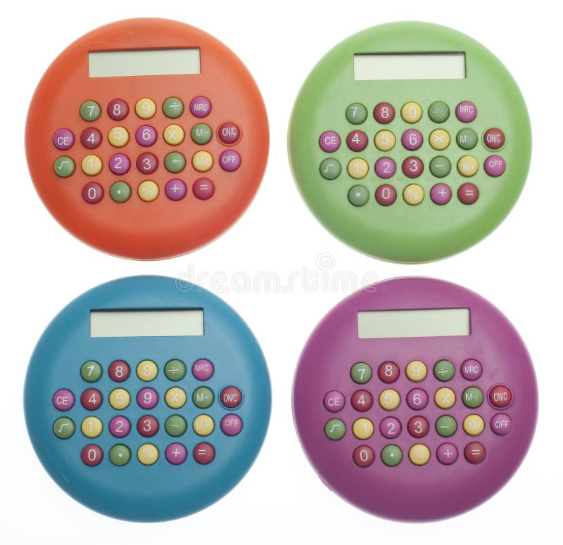 Colorful Calculators stock image. Image of calculators - 15143319