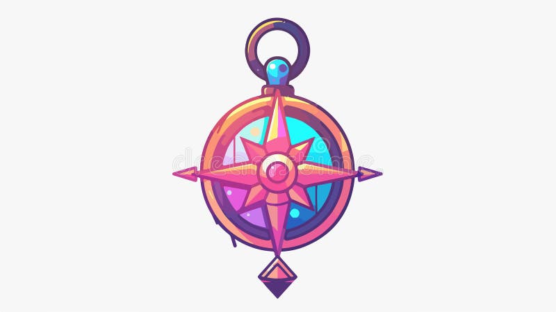 Vibrant Colored Cartoon Compass Illustration Vector Stock Vector ...