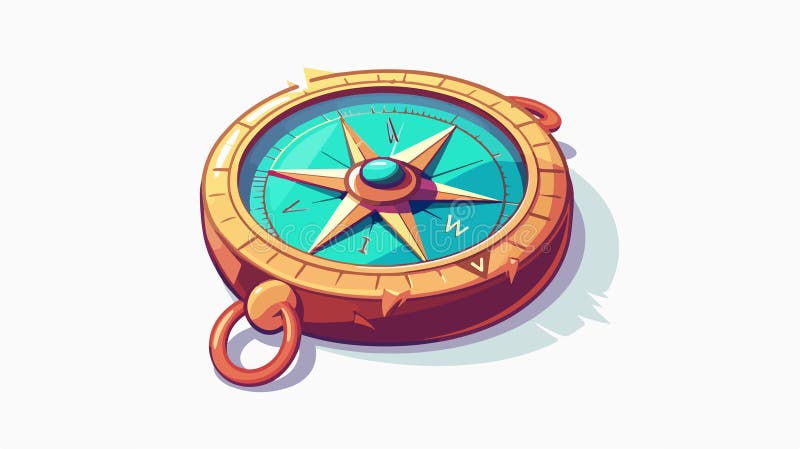 Vibrant Colored Cartoon Compass Illustration Vector Stock Vector ...