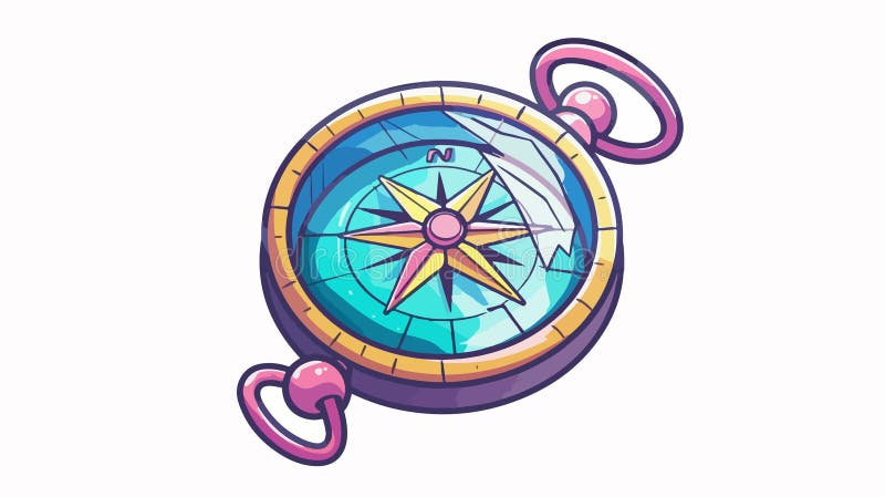 Vibrant Colored Cartoon Compass Illustration Vector Stock Vector ...