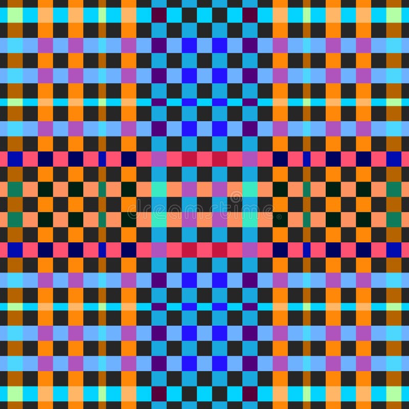 Vibrant Colored Gingham Seamless Background. Chequered Pattern Stock ...