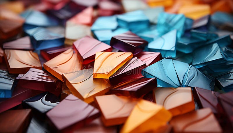 Vibrant Colored Origami Shapes Symbolize Creativity and Abundance ...