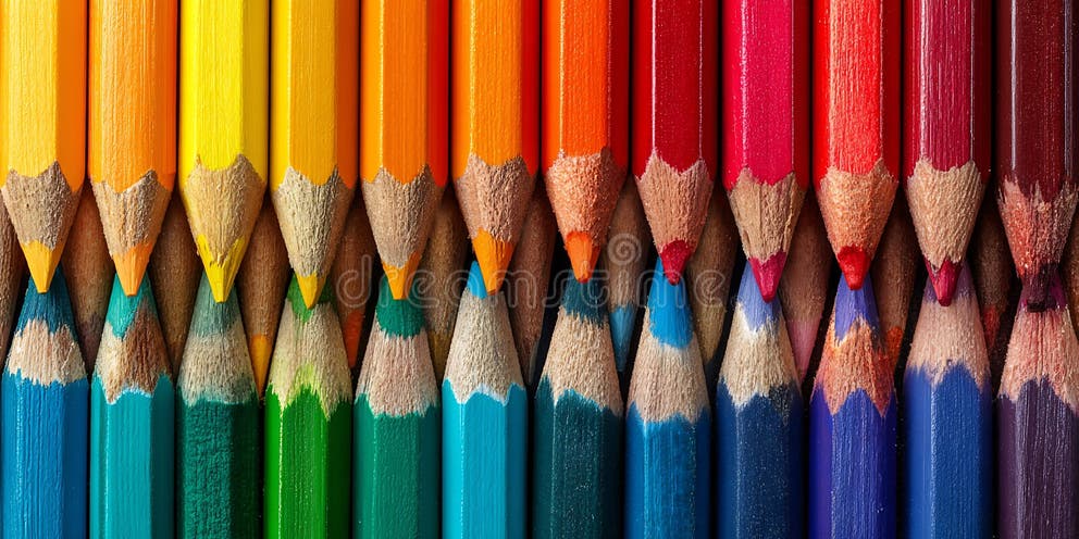 Vibrant Colored Pencil Texture Artistic Background Stock Illustration ...