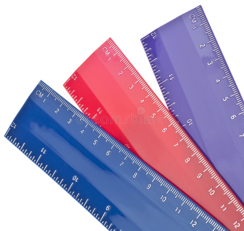 Vibrant Colored Ruler Back To School Concept Stock Photo - Image of ...