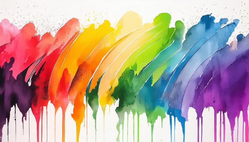 Vibrant Colored Splash Sketch Representing PRIDE LGBTQ+ Month Stock ...