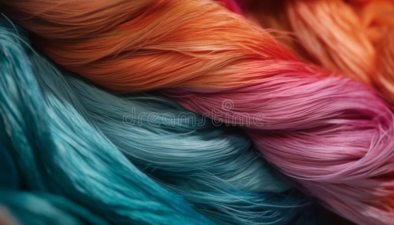 Vibrant Colored Wool Spool Creates Abstract Animal Hair Embroidery ...
