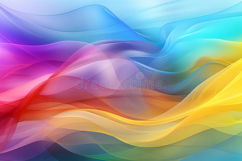 Vibrant and Colorful Abstract Background Featuring Wavy Layers of ...