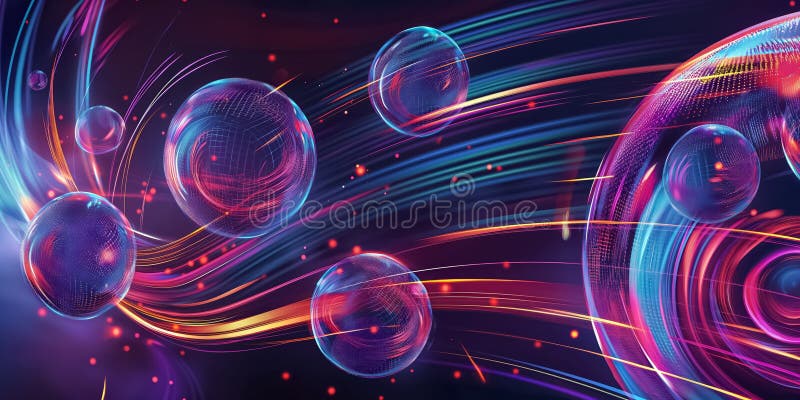 A Vibrant Abstract Background Featuring Bubbles and Dynamic Light ...