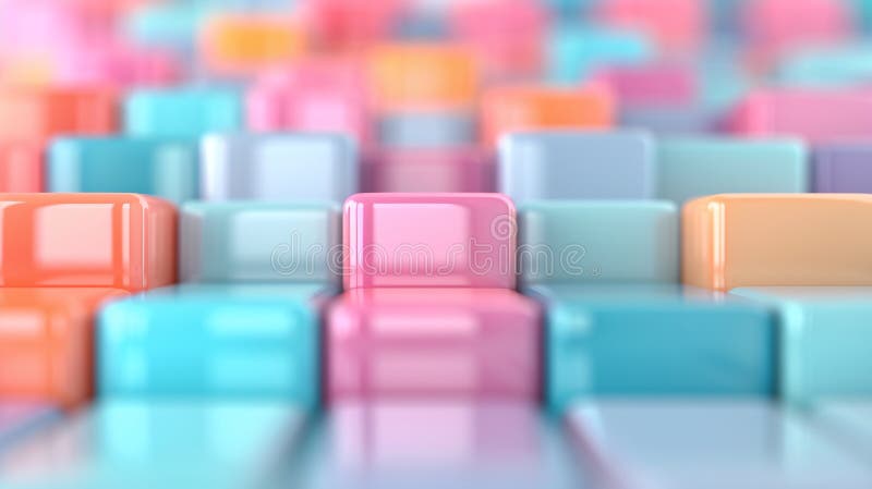 Vibrant and Colorful Abstract Blocks: Close-Up Geometric Background ...