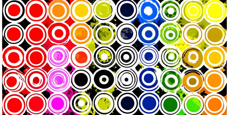 Vibrant Colorful Abstract Circular Pattern Background Design ...