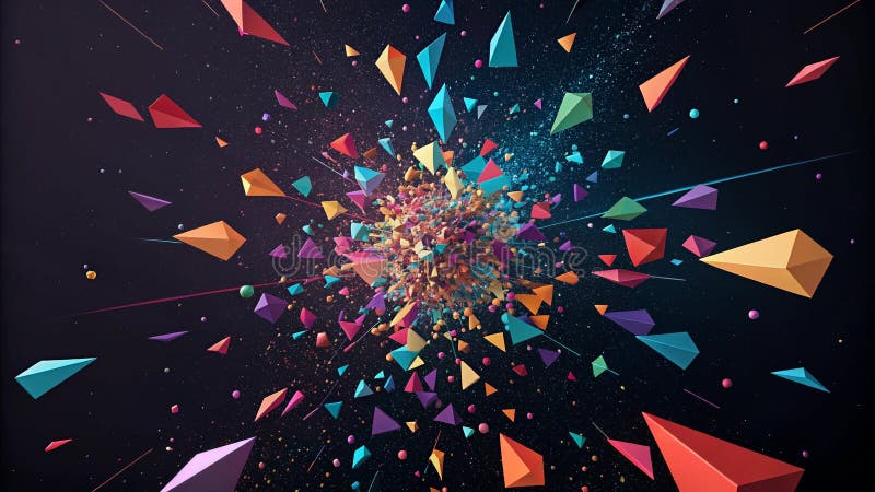 Colorful Abstract Geometric Explosion Background Wallpaper Design for ...