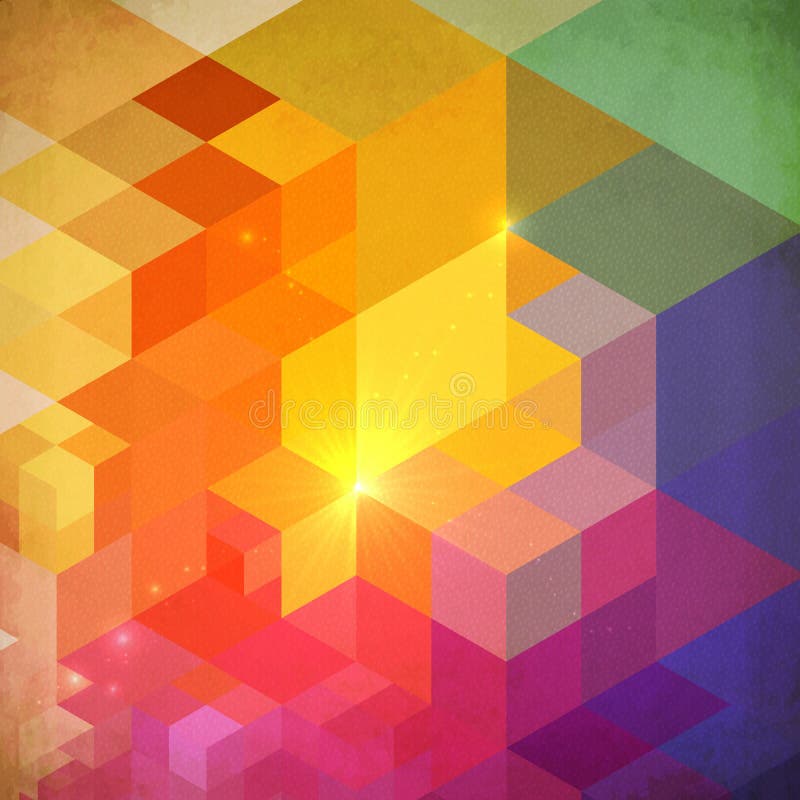 Vibrant Colorful Abstract Geometry Background Stock Vector ...