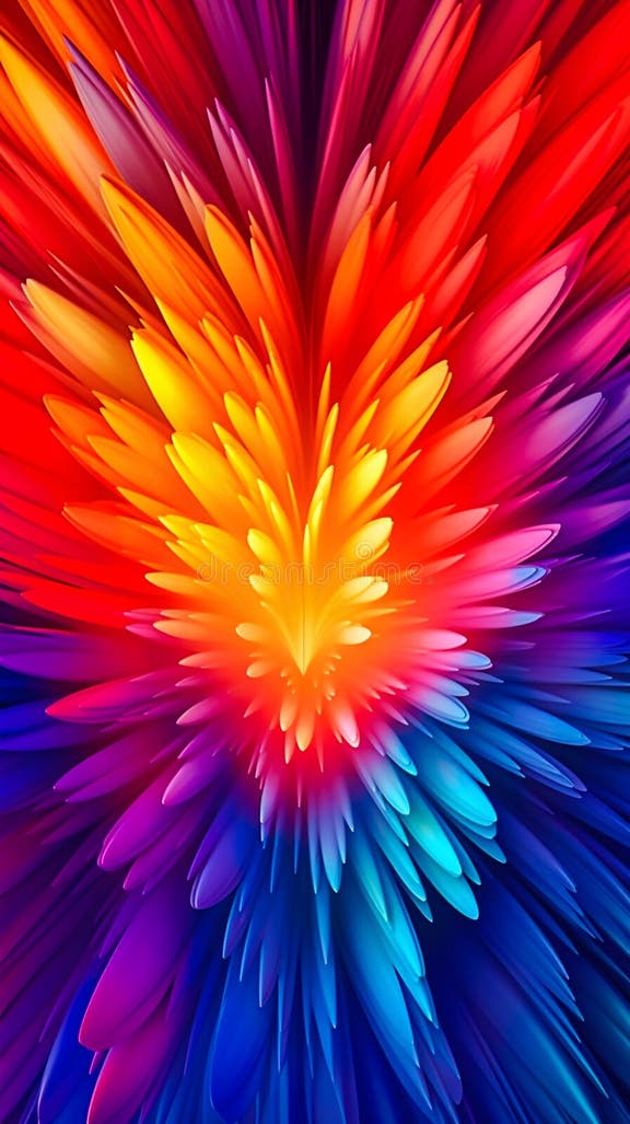 Vibrant Colorful Abstract Heart Background. Generative Ai Stock ...