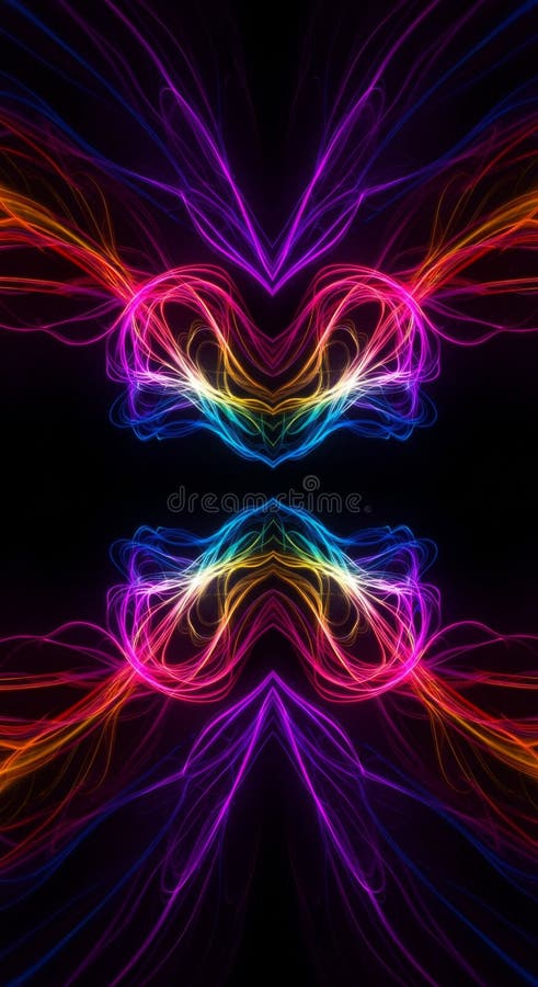 Vibrant Colorful Abstract Light Pattern Background Stock Illustration ...