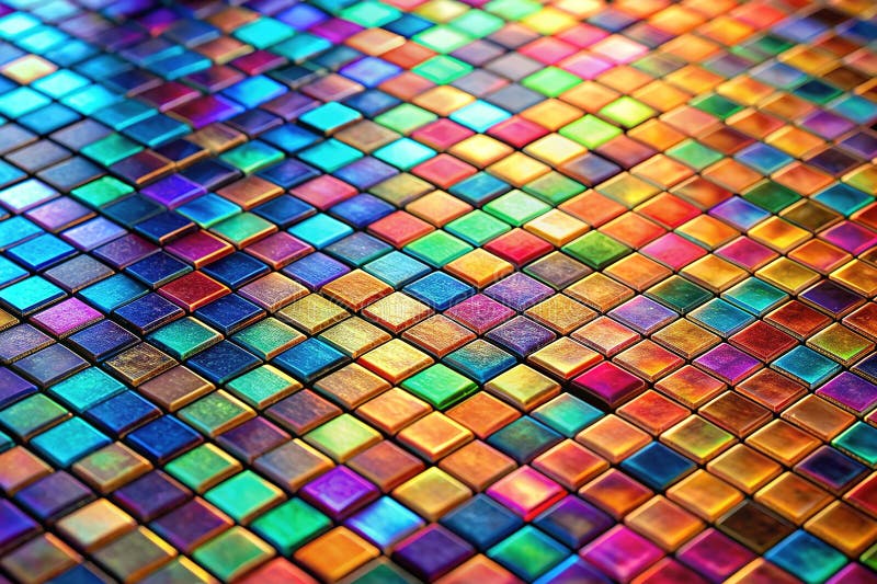Vibrant Colorful Abstract Mosaic Tile Background with Reflective ...