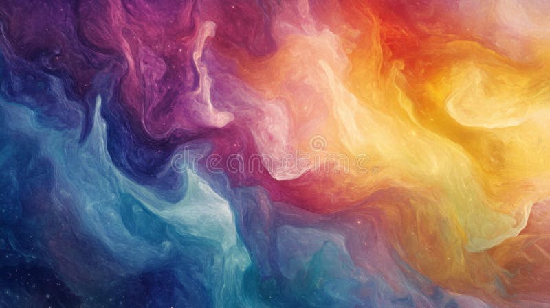 Vibrant Colorful Abstract Nebula Space Background Stock Illustration ...