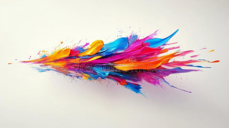 Vibrant Colorful Abstract Paint Explosion Stock Illustration ...