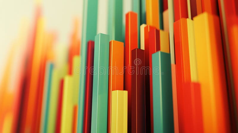 Vibrant Colorful Abstract Pillars Creating a Modern Aesthetic Stock ...