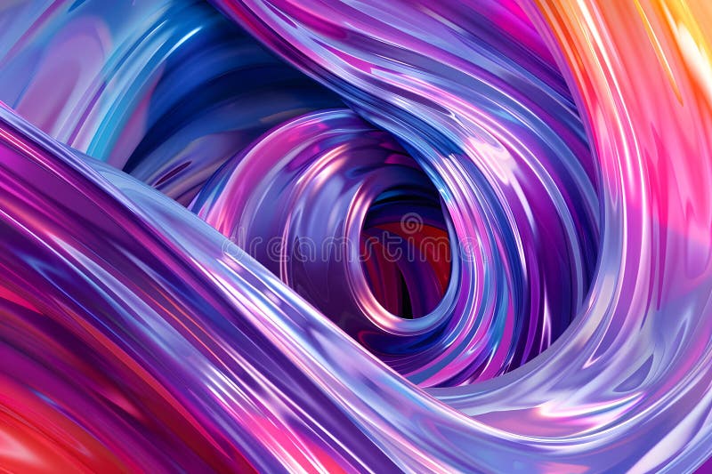Vibrant Digital Artwork with Swirling Colors in a Dynamic Composition ...
