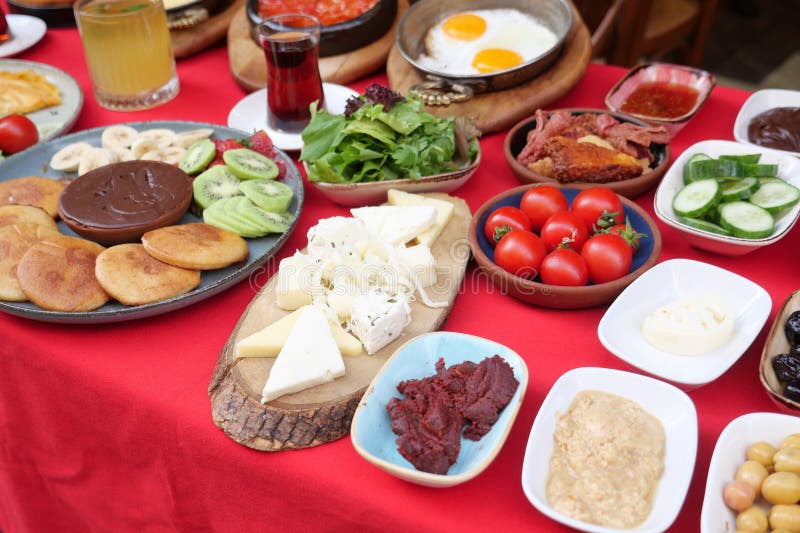 A Vibrant and Colorful Array of Traditional Breakfast Dishes Displayed ...