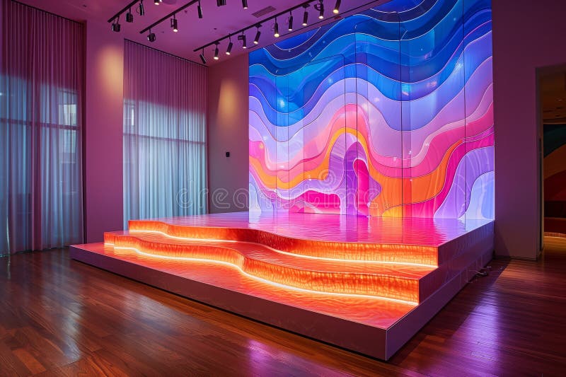A Vibrant and Colorful Art Installation in a Room, Featuring ...