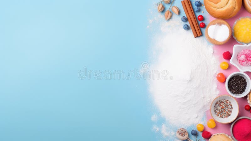 A Vibrant and Colorful Backdrop for Baking or Cooking, Ai Generated ...