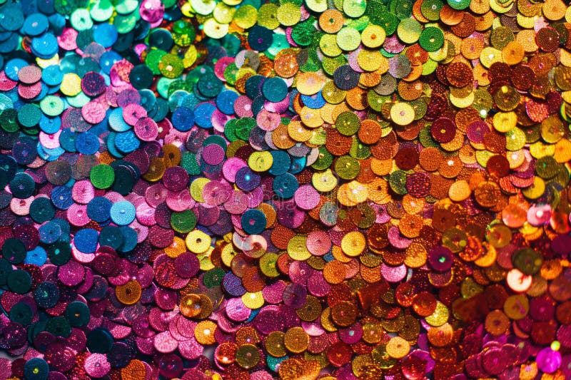Vibrant Colorful Background with Sparkling Sequins in Various Colors ...