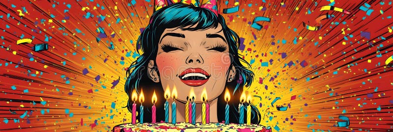 Vibrant and Colorful Birthday with an Exploding Birthday Cake ...