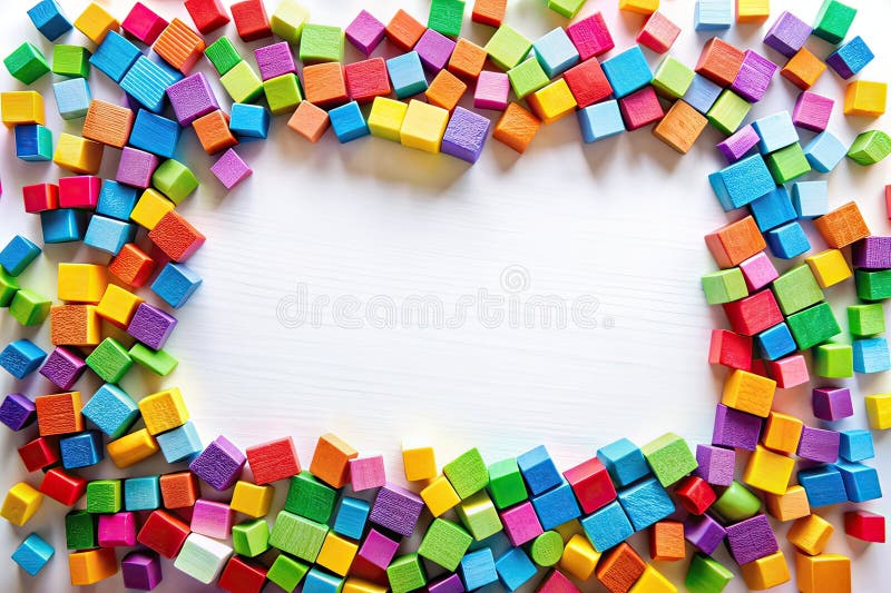 Vibrant Colorful Blocks Composition a Modern Flat Lay Design for ...