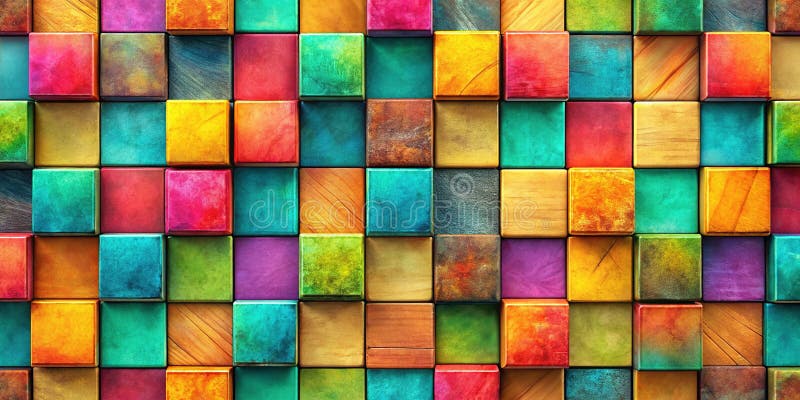Vibrant Colorful Clay Square Gradient Background a Seamless Abstract ...